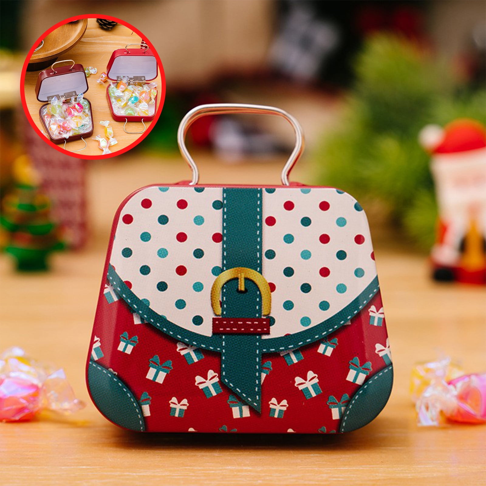 Christmas Cookies Tins with Lid, Christmas Candy Containers Cookies ...