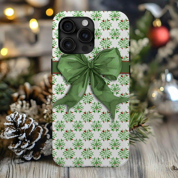 Christmas Coquette Bow Aesthetic Gift Case for iPhone 17 to 11 Pro Max ...
