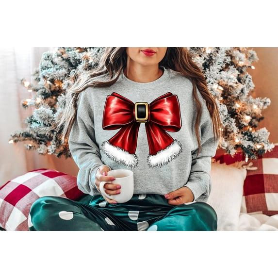 Christmas Coquette Christmas Shirt, Christmas Bow Shirt, Coquette Bow ...