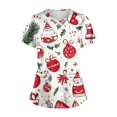 Christmas Costumes For Women Xmas Snowflake Print Workwear T Shirts