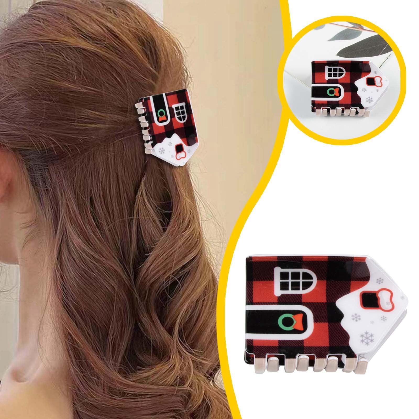 Christmas Cottage Puzzle Hairpin Holiday Hairstyle Decoration Cute ...