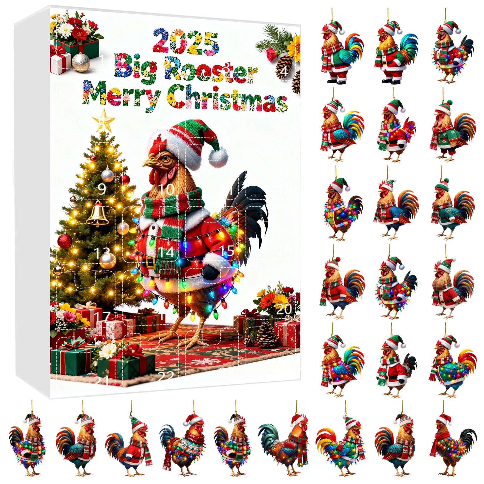Christmas Countdown Calendar Advent Holiday Decor Festive Season Gift ...