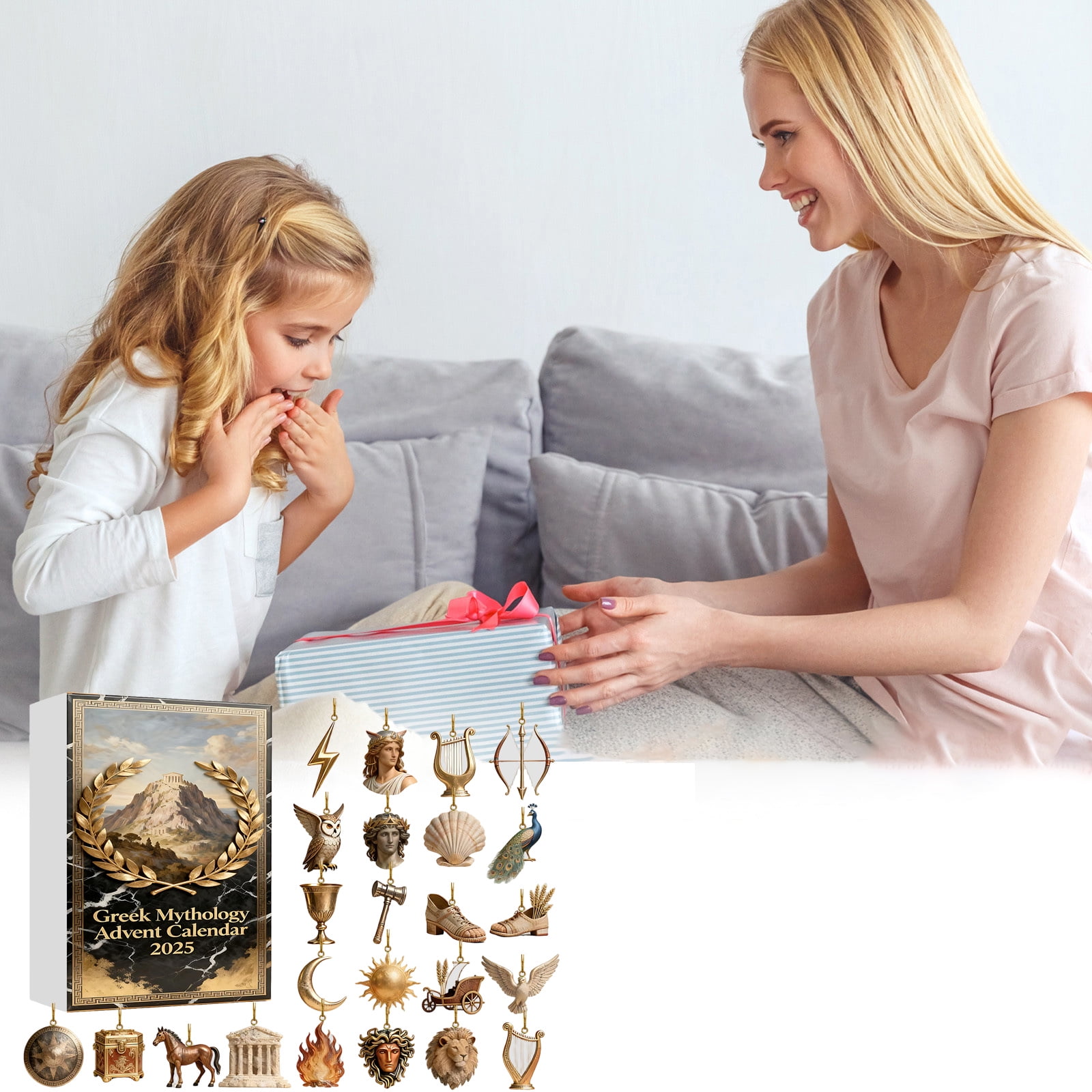 Christmas Countdown Calendar Greek Mythology Blind Box, Christmas 24Pcs ...