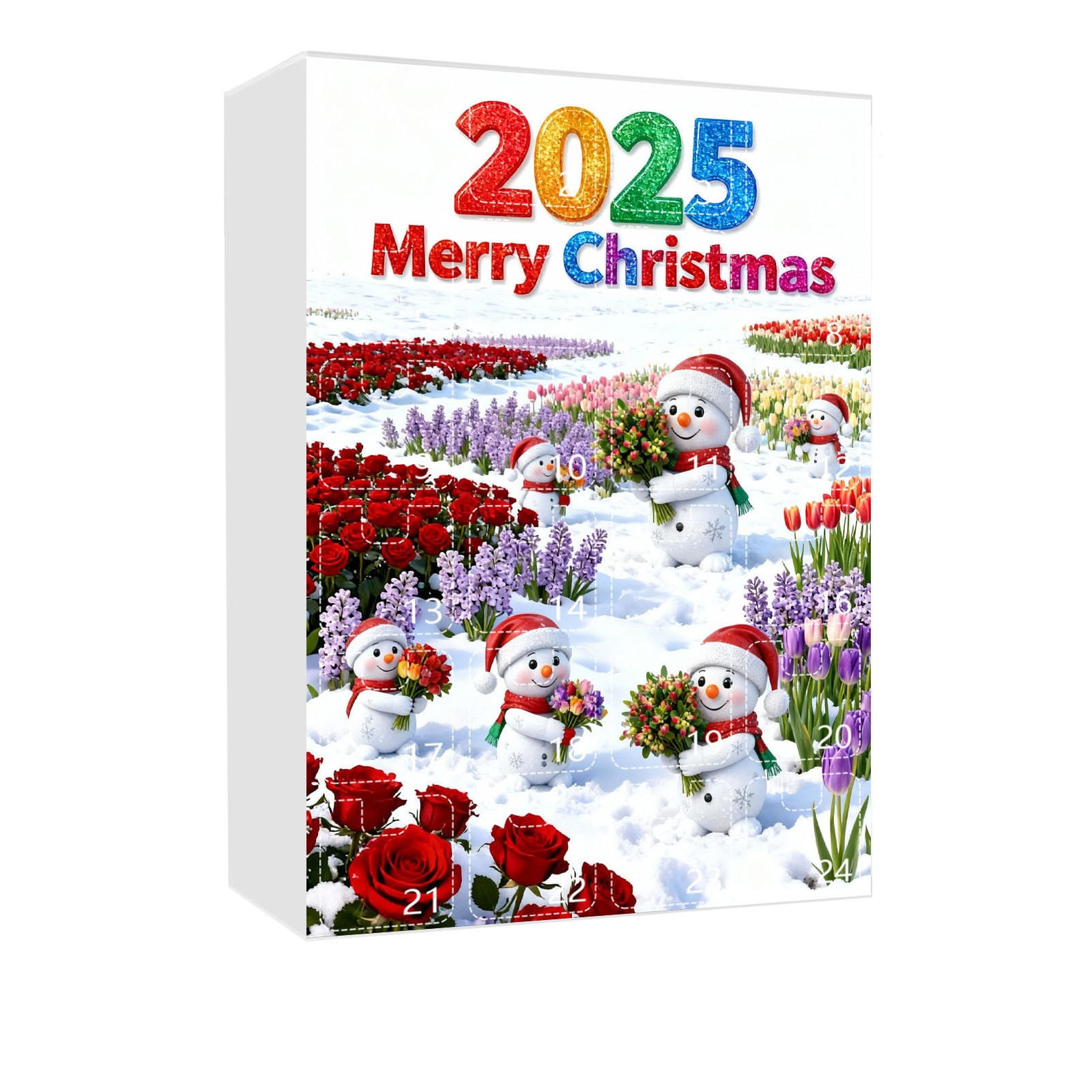 Christmas Countdown Calendar Snowman Style Acrylic Tree Pendant for ...