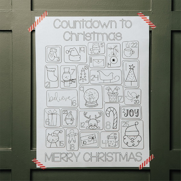 Christmas Countdown Poster, Christmas Countdown, Christmas Poster ...