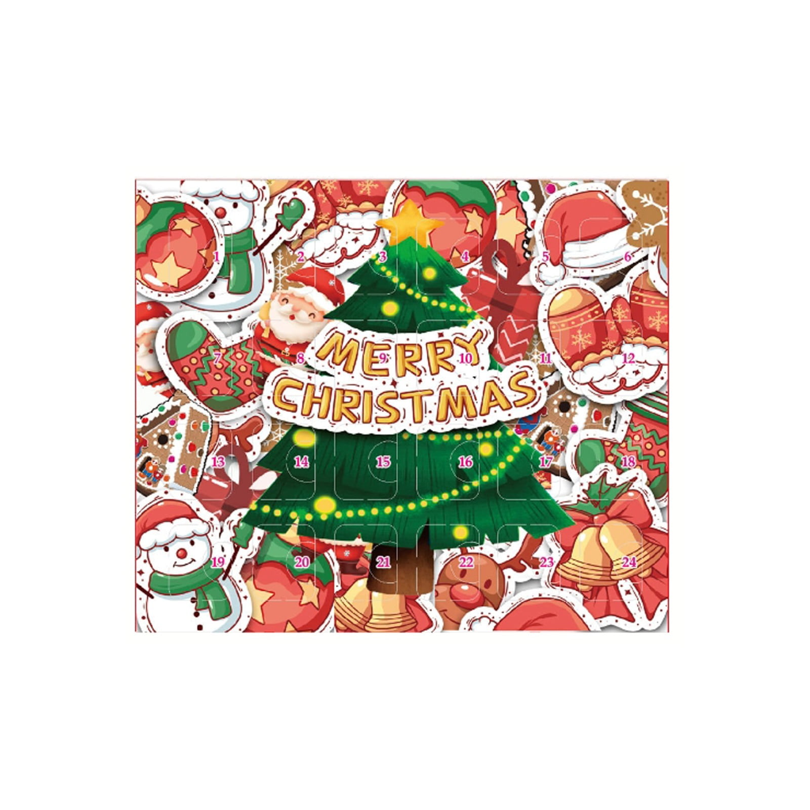 Christmas Countdown Surprise Box Daily Leading To Yuletide Joy Sand Clock Necklace Kids Timers ...