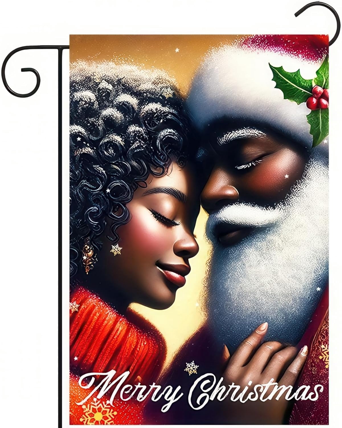 Christmas Couple Garden Flag 12 x 18 Inch Double Sided Holiday Yard ...