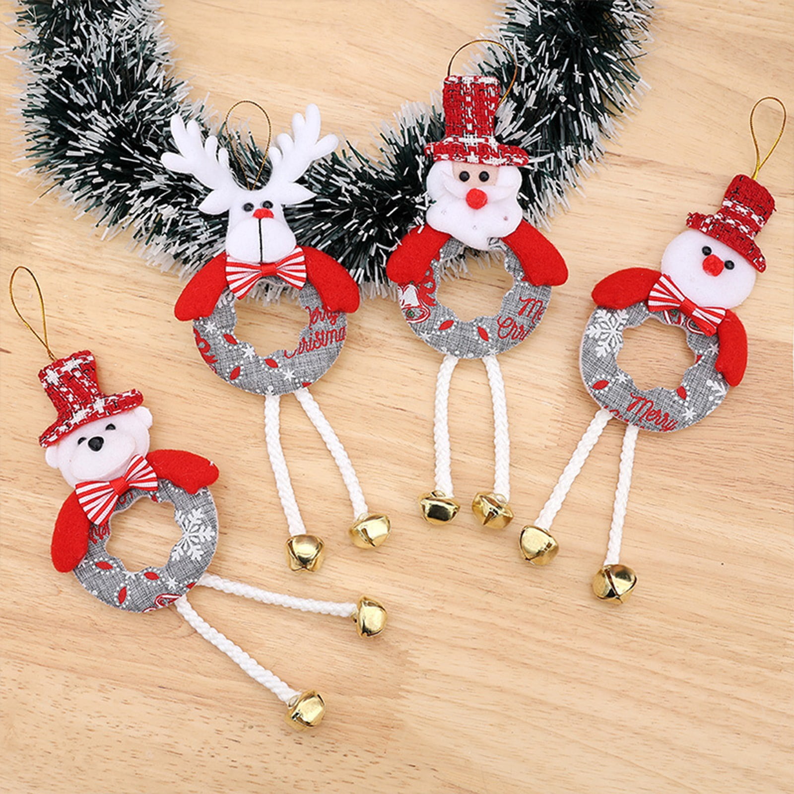 Christmas Cow Bells for Decoration 3.5in 4Pcss - Christmas Tree Pendant ...