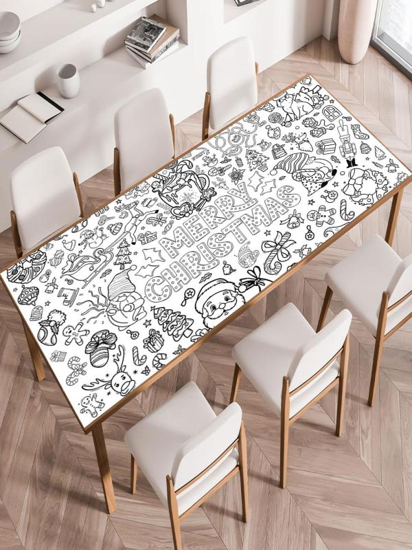 Christmas Crafts for Kids, Christmas Coloring Tablecloth - Christmas ...
