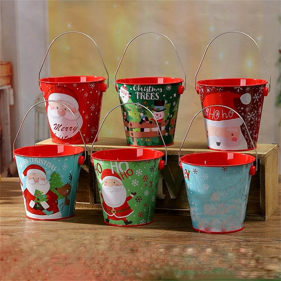 Christmas Tin Buckets