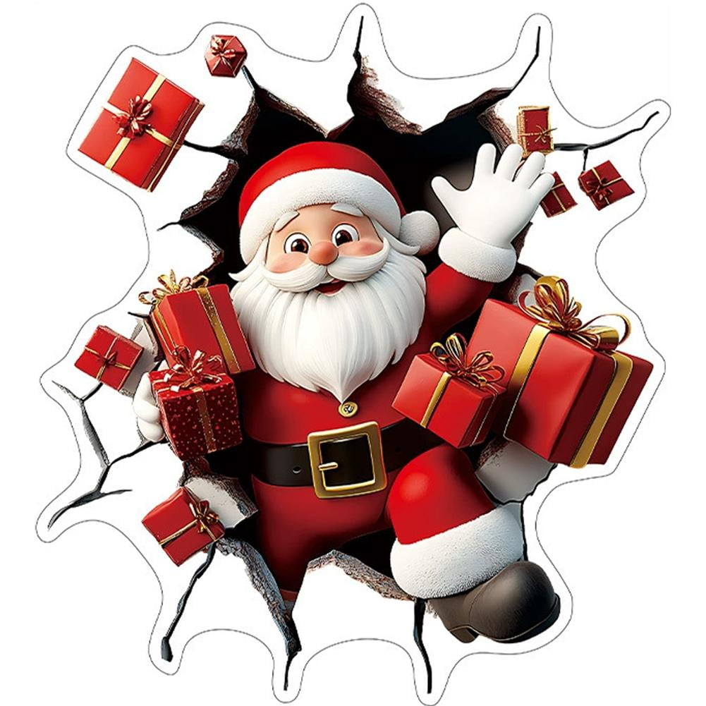 Christmas Creative Wall Sticker, 2026 New 3D Christmas Stickers ...