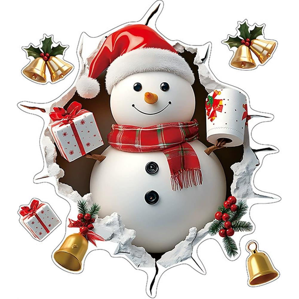 Christmas Creative Wall Sticker, 2026 New 3D Christmas Stickers ...