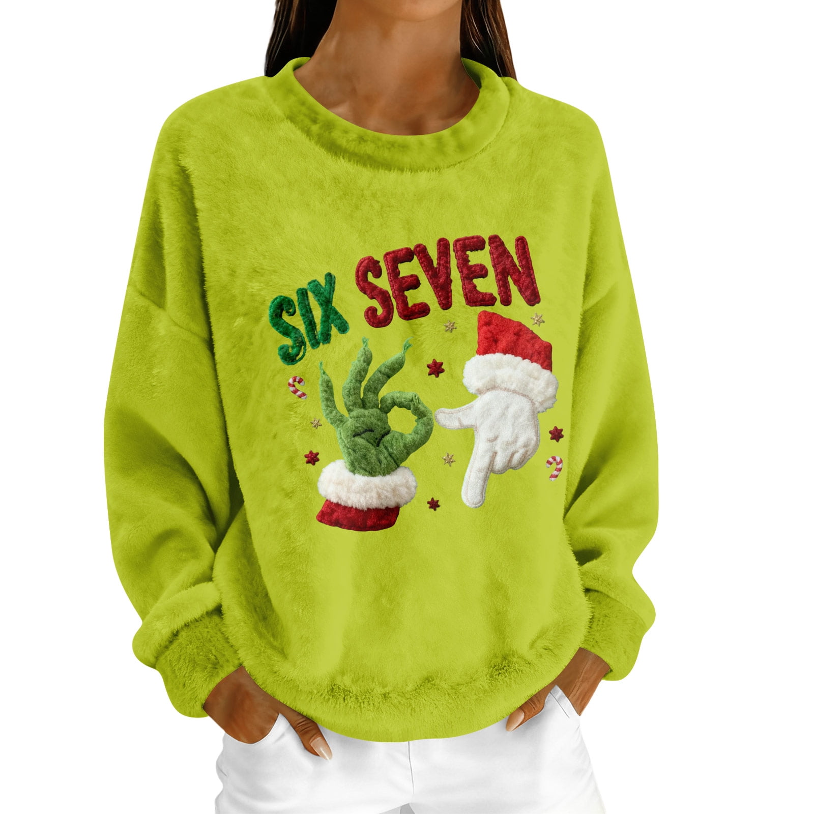 Christmas Crewneck Sweatshirt Christmas Sweaters for Women 2025 Funny ...