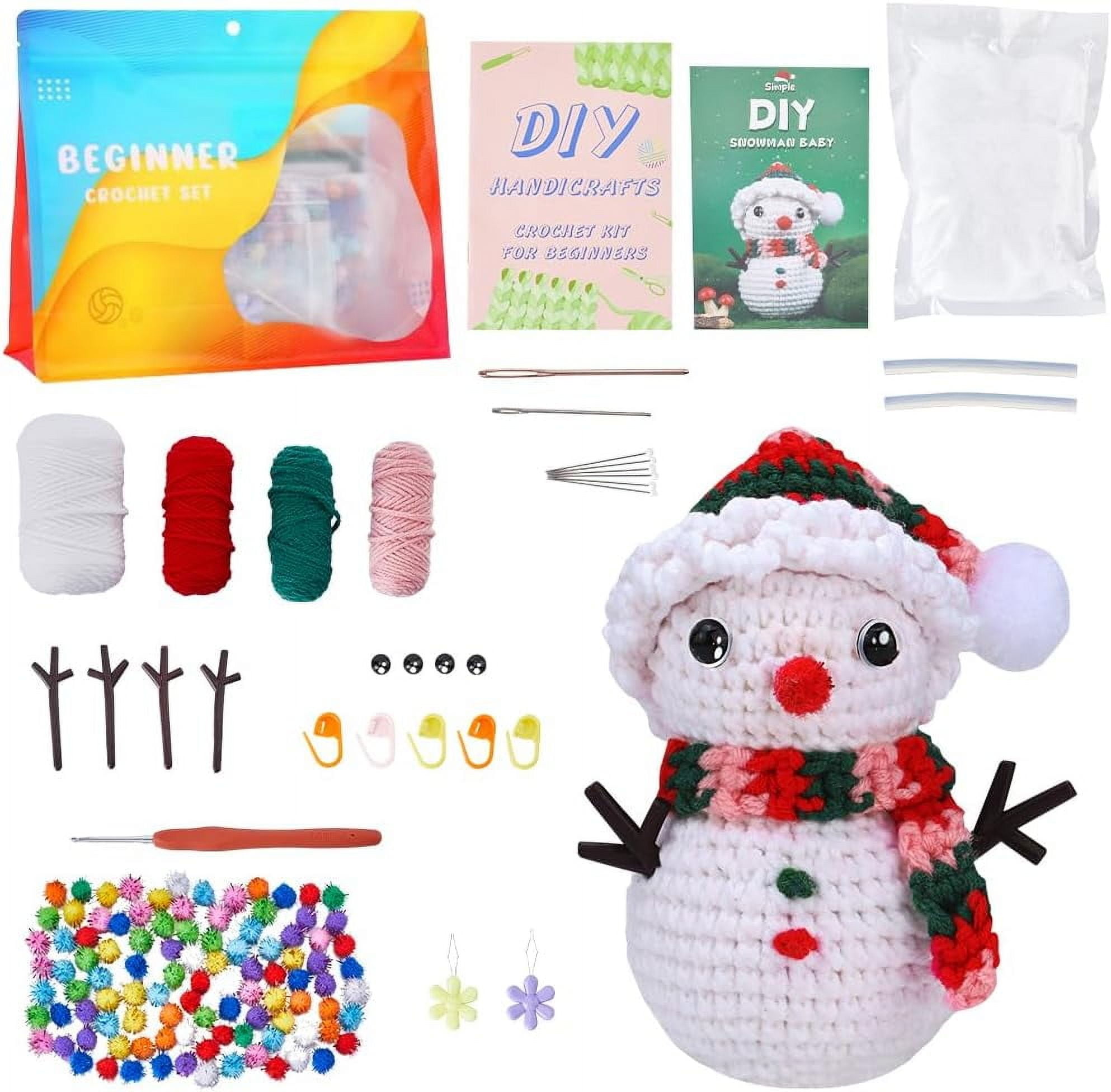 Christmas Crochet Kits Crochet Beginner Kit Winter Xmas Snowman Crochet ...
