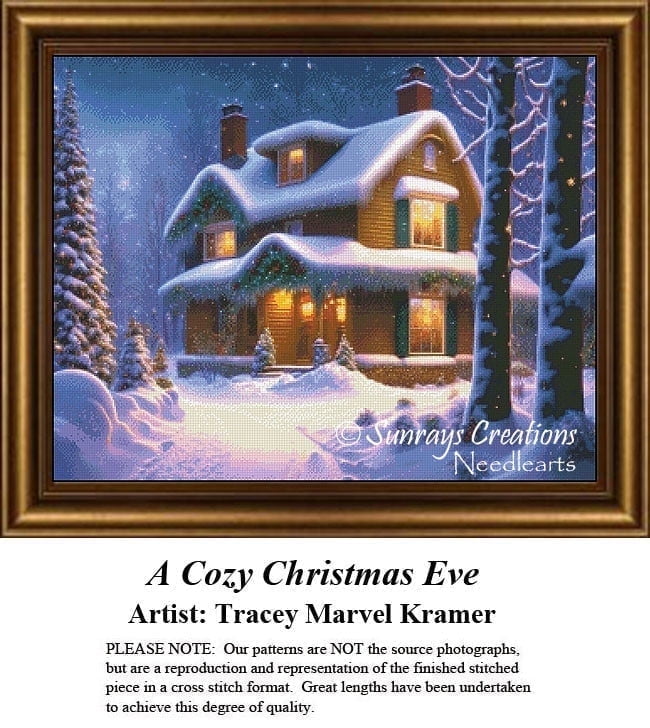 Christmas Cross Stitch Pattern | A Cozy Christmas Eve (Pattern Only ...