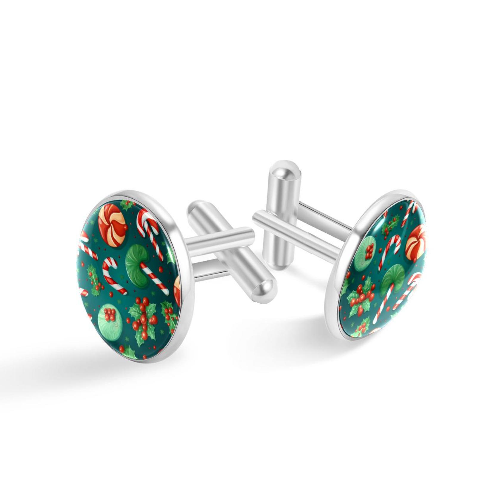 Christmas Crutches Elegant Stainless Steel Shirt Cufflinks for Formal ...