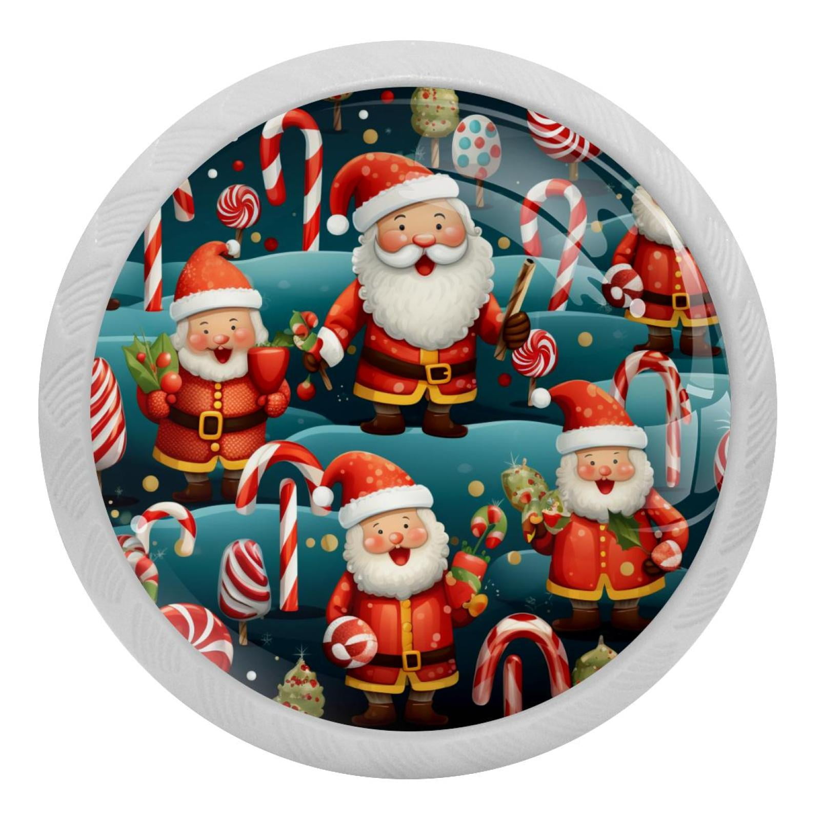 Christmas Crutches Fluorescent Drawer Pulls with Screws: Round 4-Pack ...