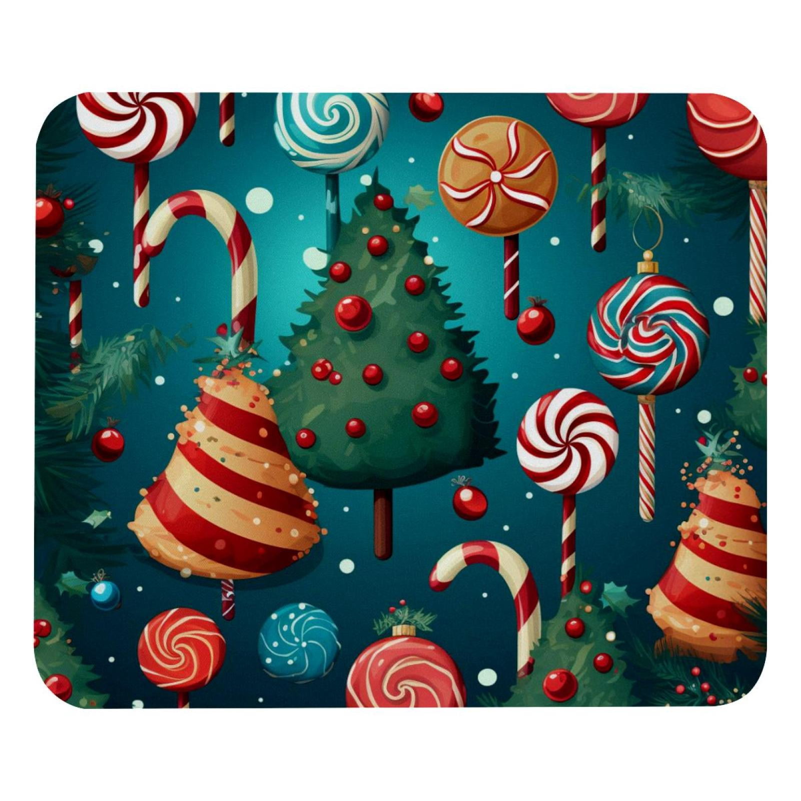 Christmas Crutches Square Gaming Mousepad Desk Mat Non-Slip Rubber ...