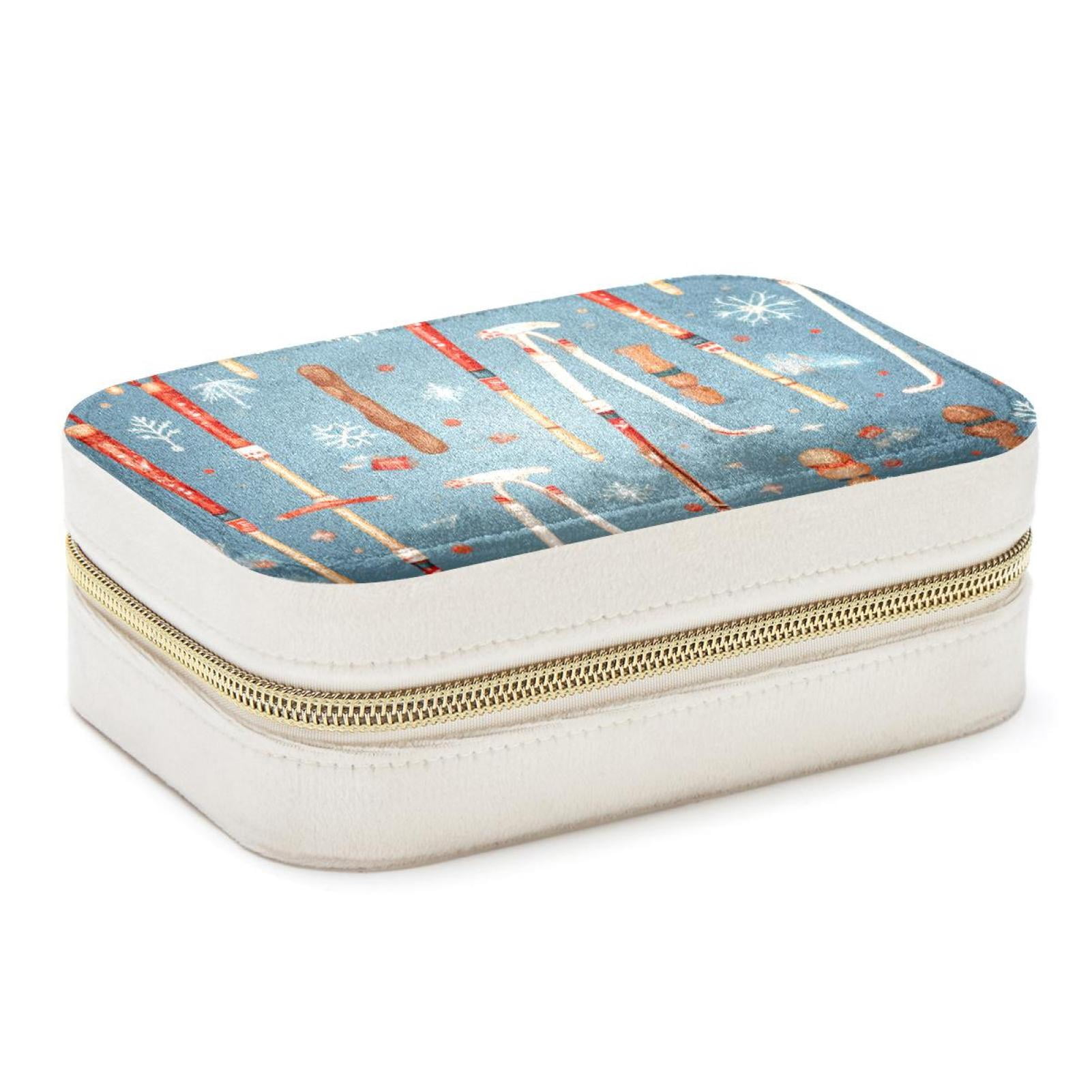 Christmas Crutches Velvet Portable Travel Organizer Box with Removable ...