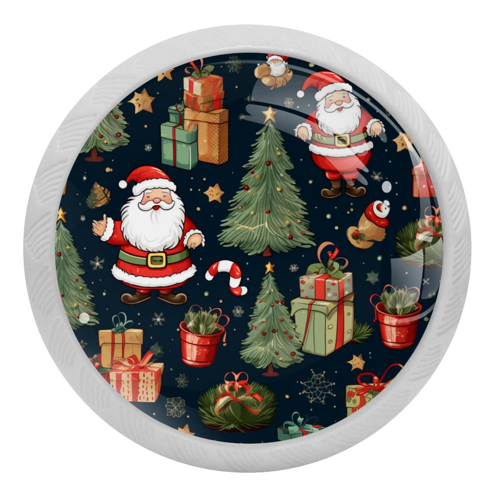 Christmas Crystal Knobs with Screws - 4-Pack Round Fluorescent Drawer ...