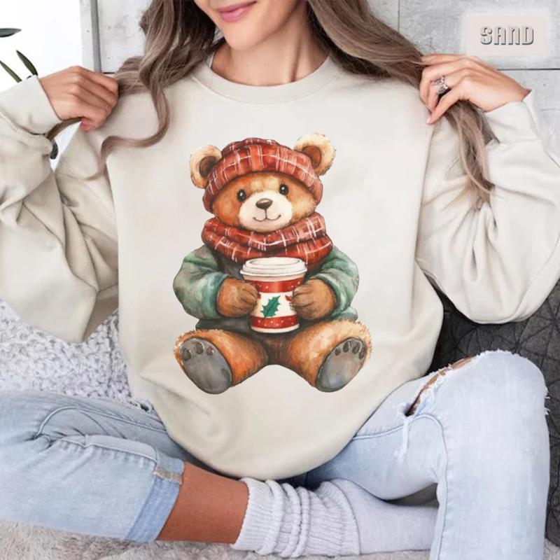 Christmas Cuddle Bear Sweat. Apparel Relaxed Fit Printed In the USA ...