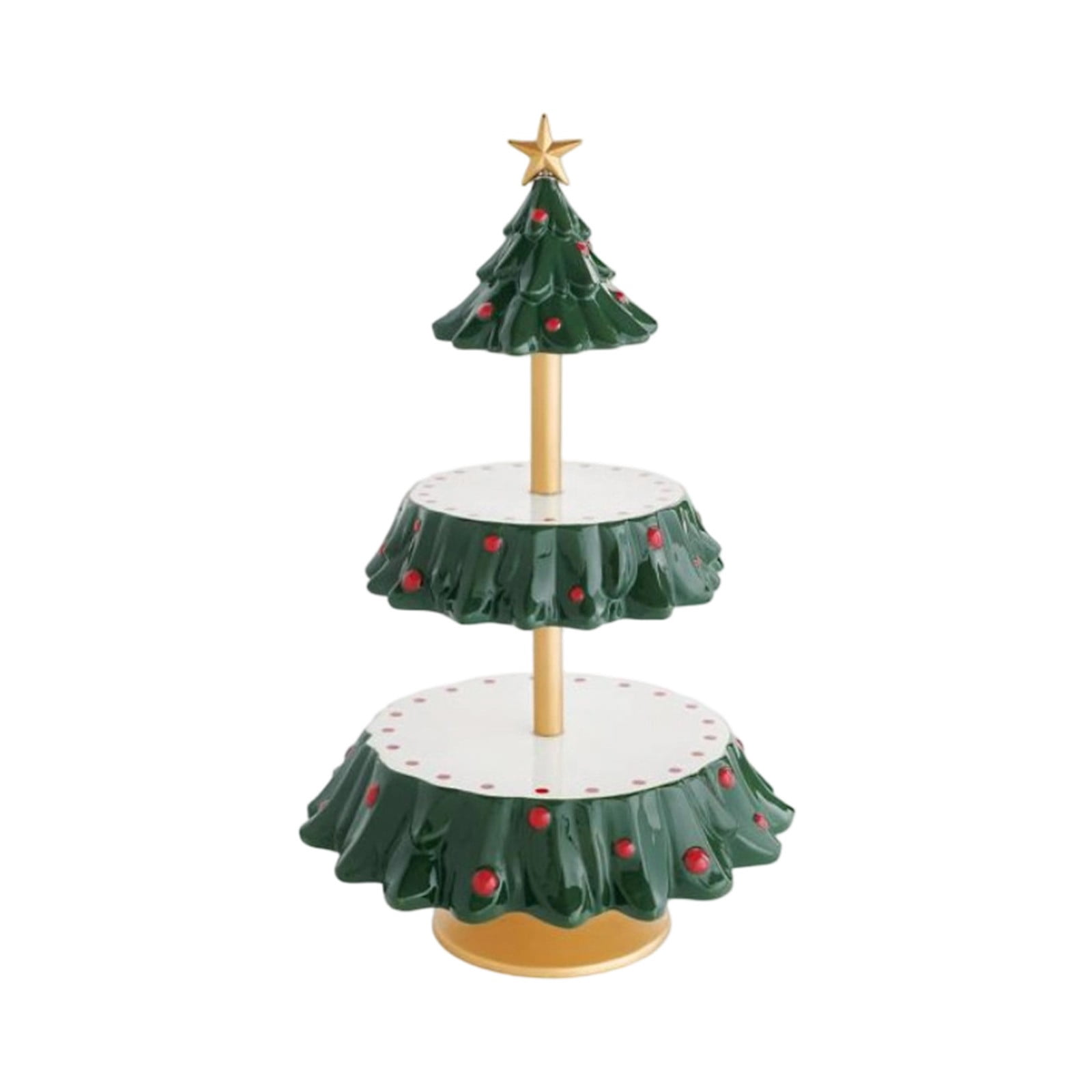 Christmas Cupcake Stand Christmas Tree Snack Bowl Stand Resin ...