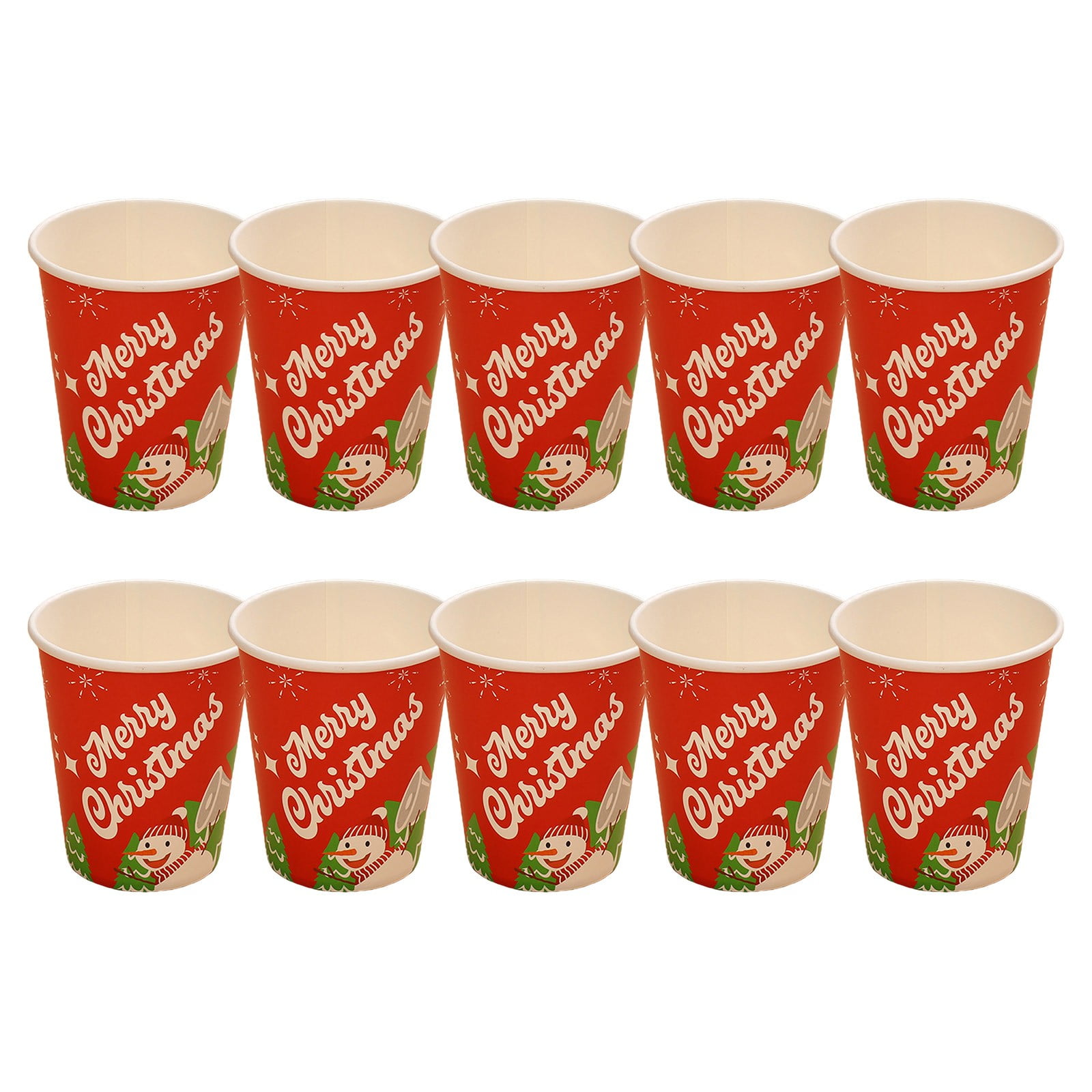 Christmas Cups Disposable,10PC Christmas Disposable Cups,Christmas ...