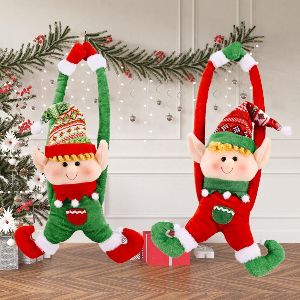 Christmas Curtain Tieback Buckle Set of 2, Mr and Mrs Elf Doll Curtain ...