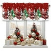 Christmas Curtain Valance for Windows Snowflake Snowman with Christmas ...