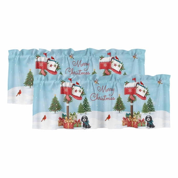 Christmas Curtain Valances for Windows, Kitchen Valance Window ...