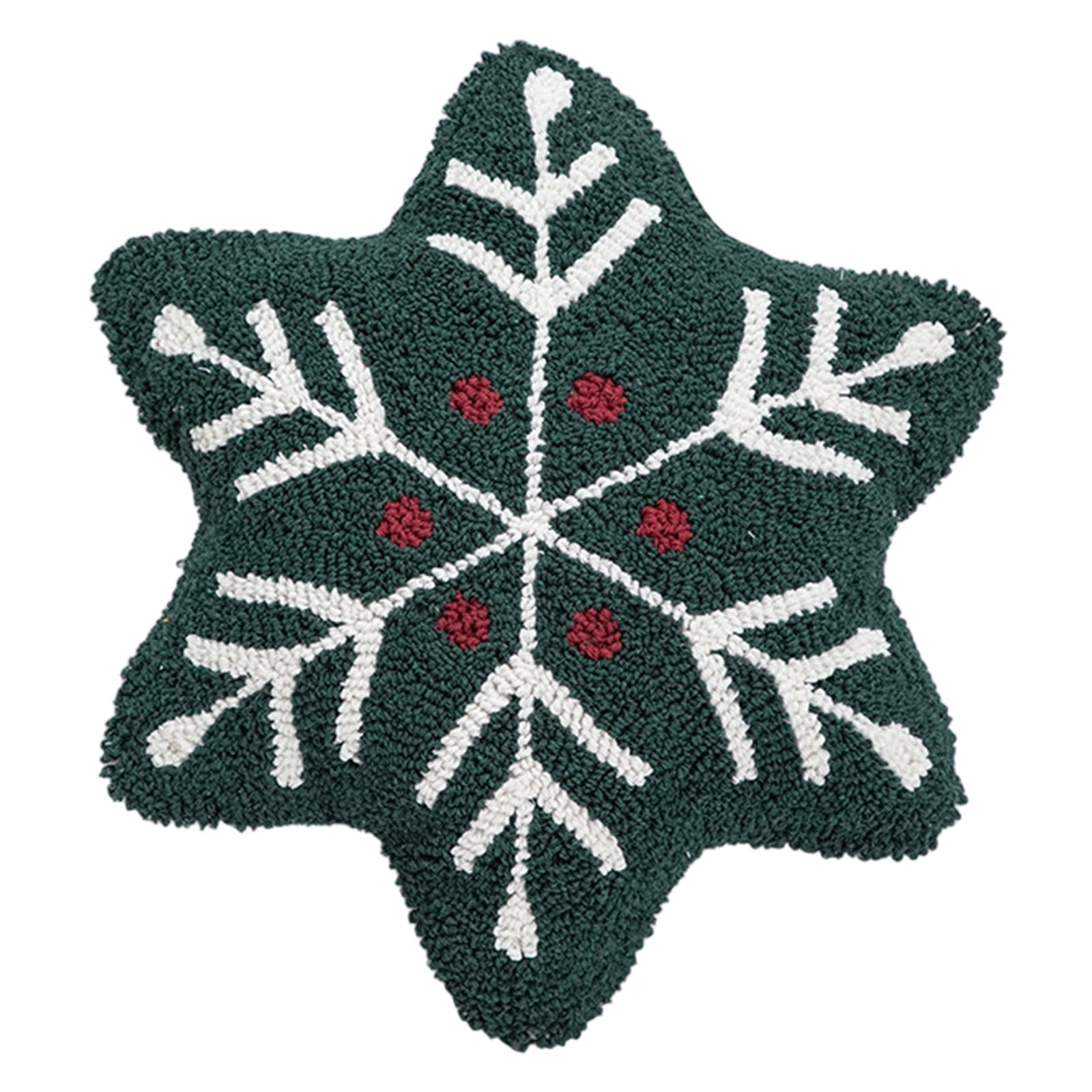 Christmas Cushion with Embroidered Velvet and Snowflake Design Ideal ...