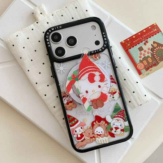 Christmas Cute Cartoon Sanrio Hello Kitty Kuromi Melody Phone Case for iPhone 17 16 15 14 13 12 ...