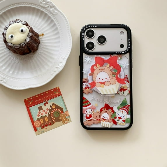 Christmas Cute Cartoon Sanrio Hello Kitty Kuromi Melody Phone Case for iPhone 17 16 15 14 13 12 ...