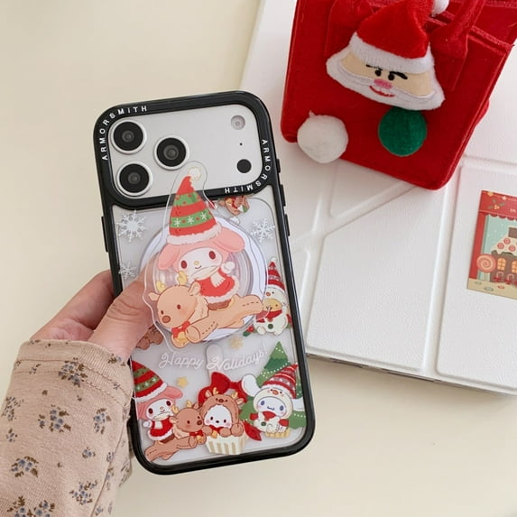 Christmas Cute Cartoon Sanrio Hello Kitty Kuromi Phone Case for IPhone 17 16 15 14 13 12 Pro Max ...