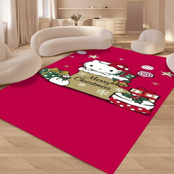 Christmas Cute Hello Kitty Carpet for Living Room Bedroom Floor Mats Home Decor Gift - Walmart.com