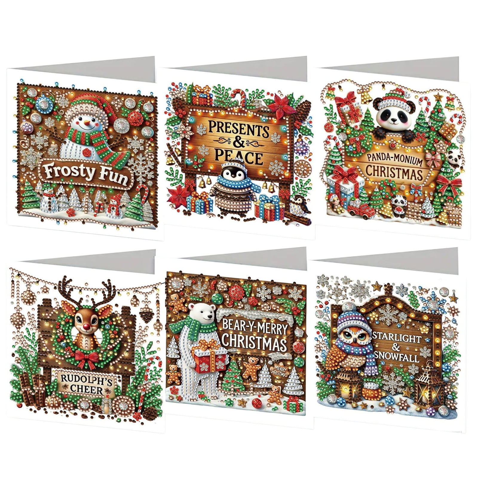 Christmas DIY Art Greeting Card Making Kit 3D Blessing Wish Birthday ...
