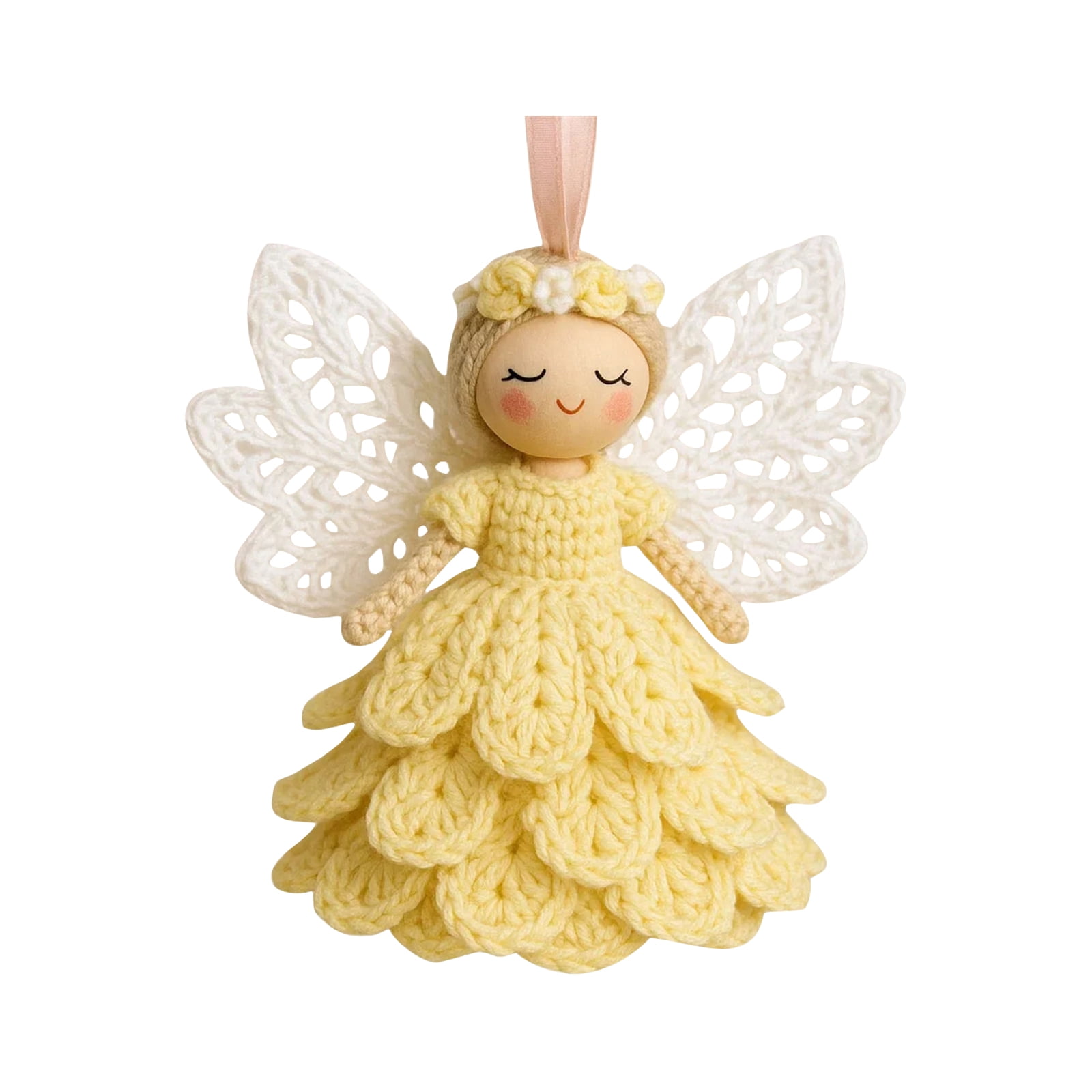 Christmas DIY Crochet Angel Decoration Kit with Knitted Pendant for ...
