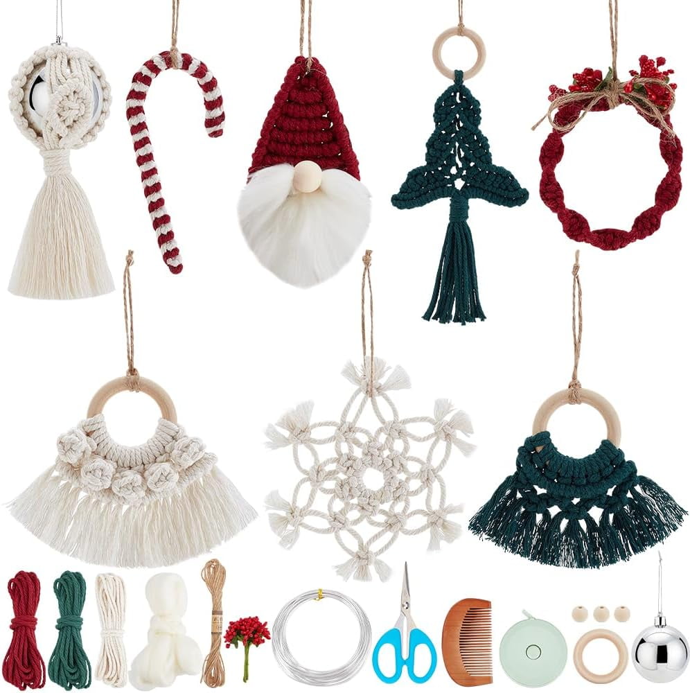 Christmas DIY Macrame Craft Kits for Hanging DIY Macrame Christmas ...