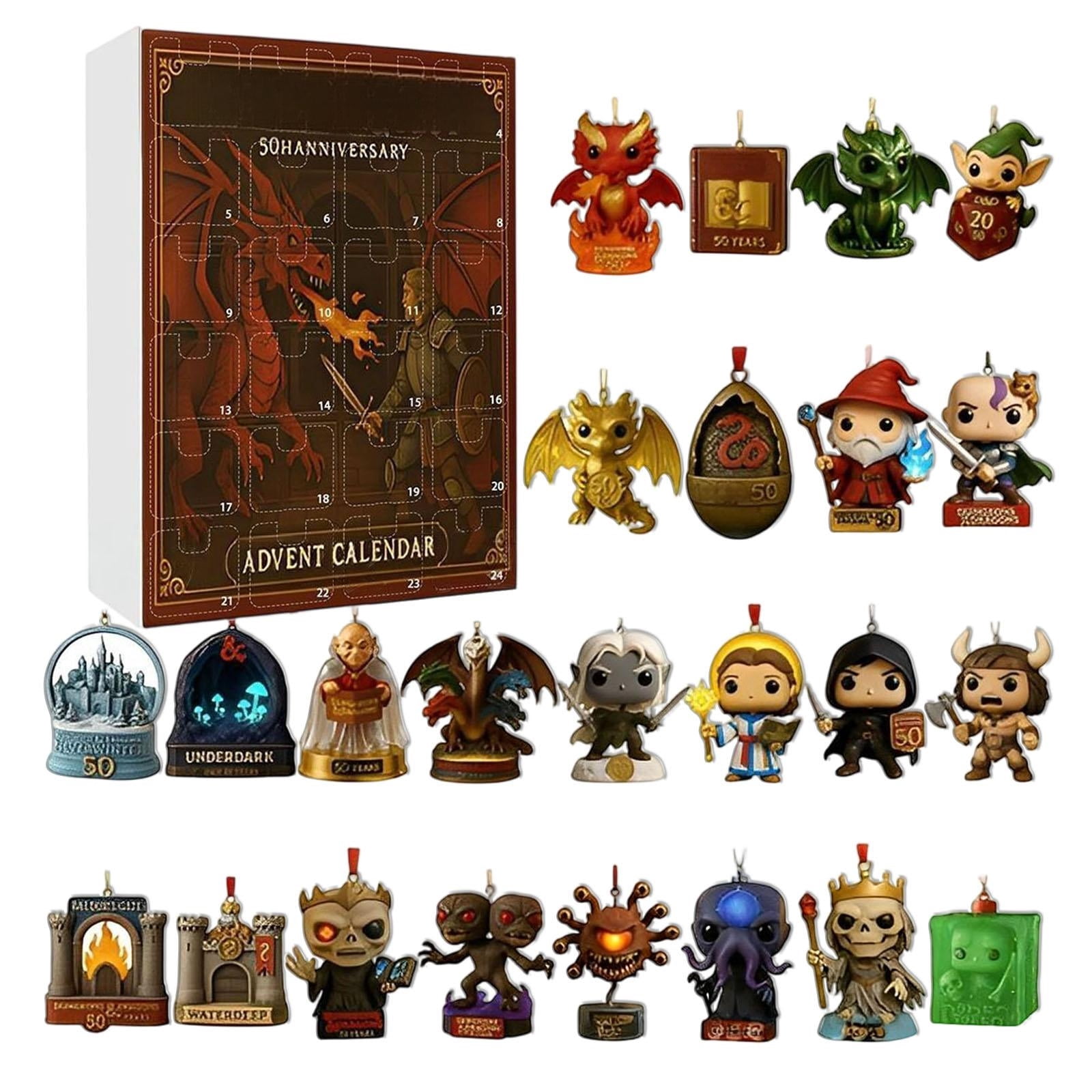 Christmas DND Advent Calendar 2025, 24 2D Acrylic Gifts Dungeons and ...