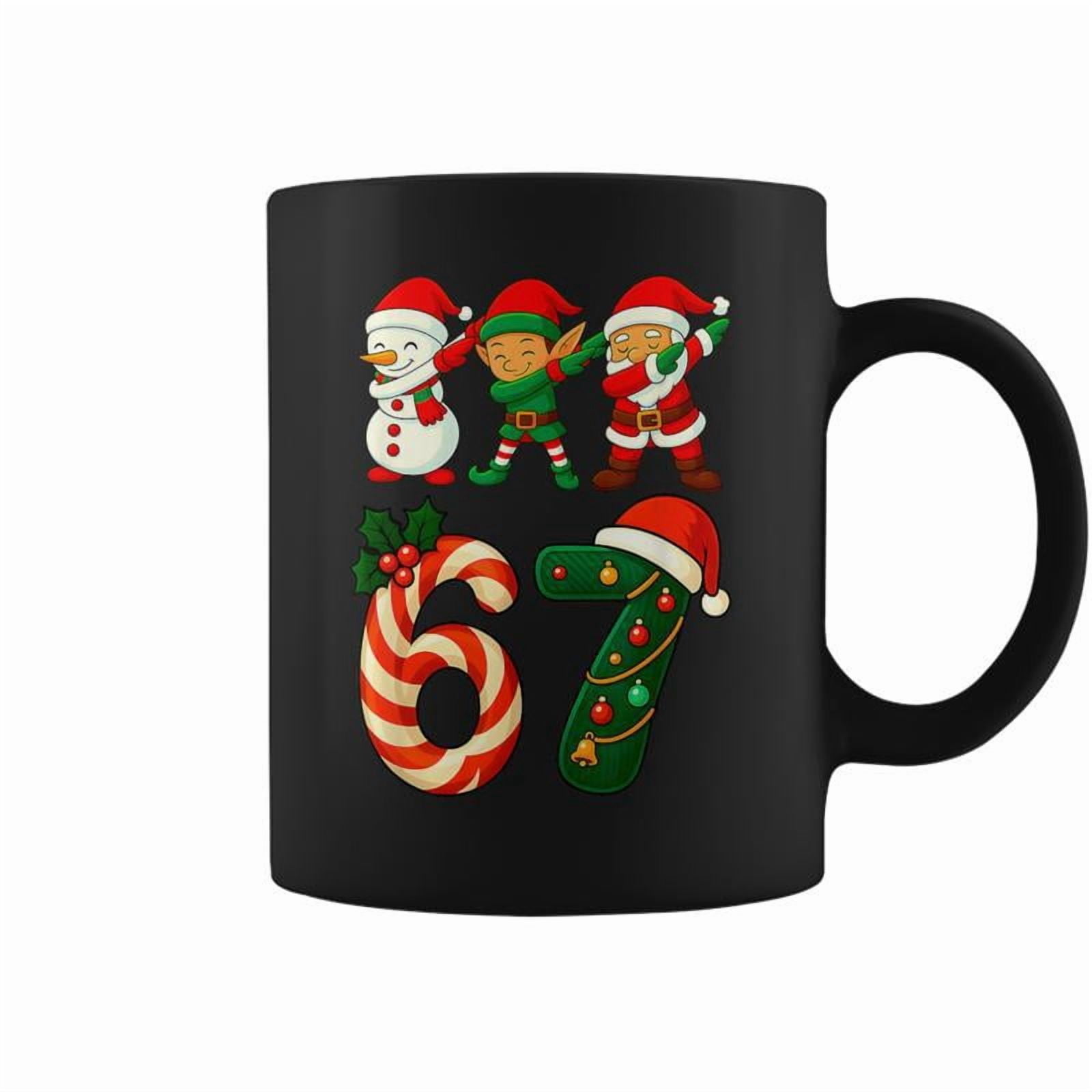 Christmas Dabbing Santa Elf Snowman Six Seven Meme Coffee Mugs ...