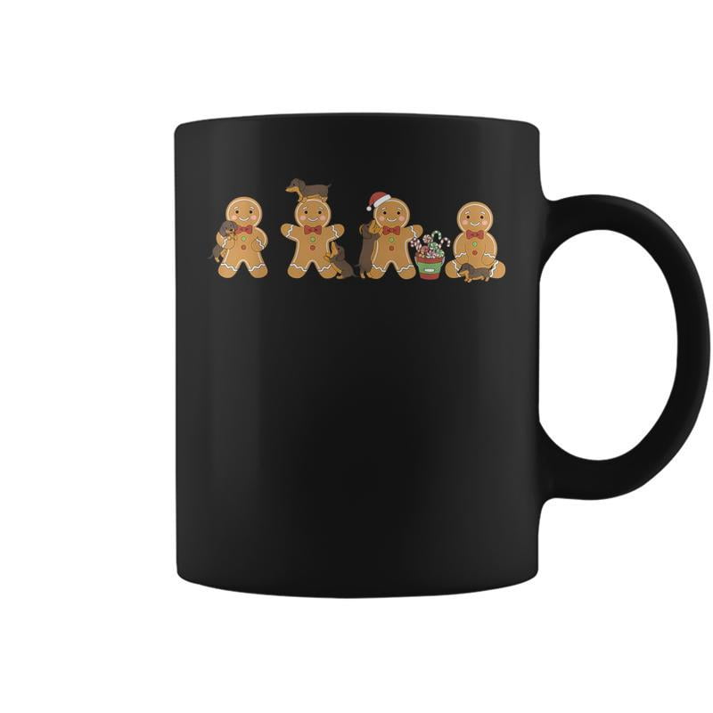 Christmas Dachshund Mom Gingerbread Man With Doxie Dog Owner Coffee ...