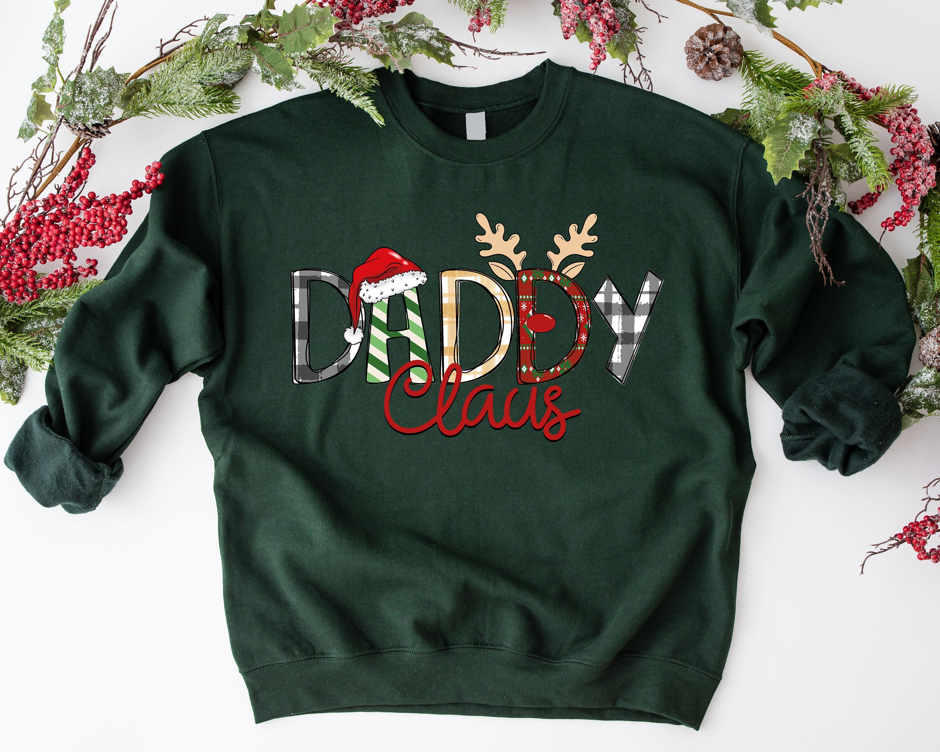 Christmas Daddy Claus Sweatshirt Funny Papa Claus Shirt Xmas Gift for ...