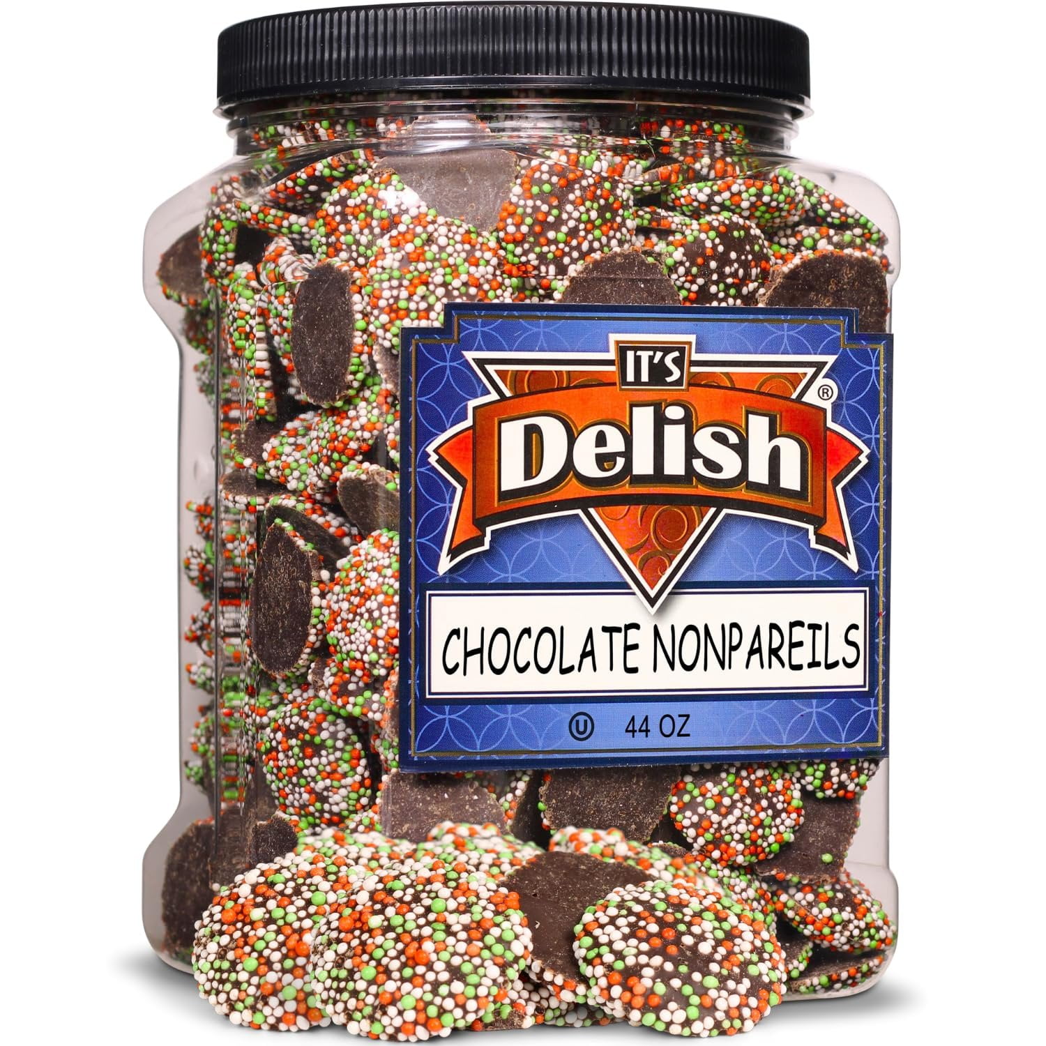 Christmas Dark Chocolate Nonpareils Candy by Its Delish, 48 Oz Jumbo ...