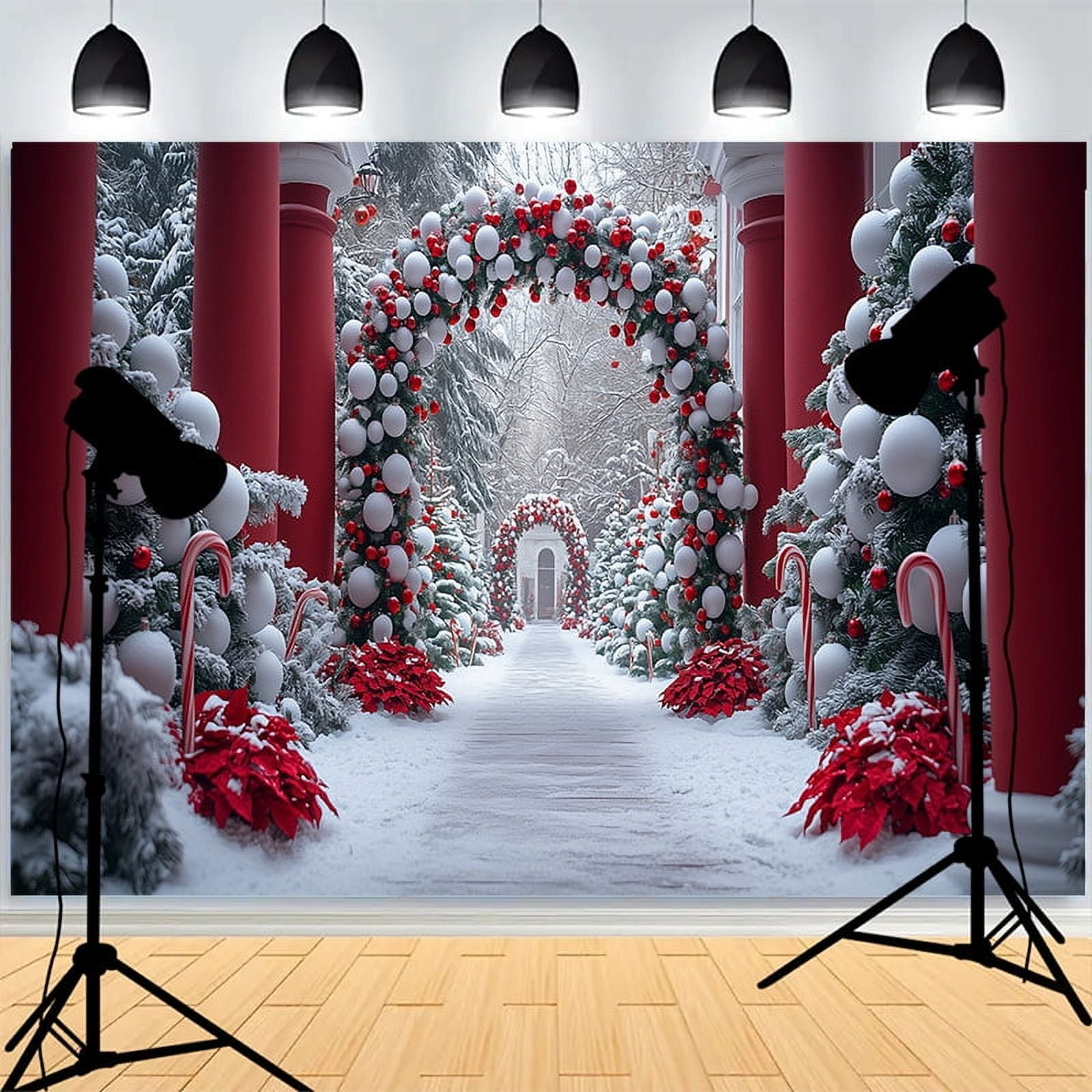 Christmas Day Background Fireplace Living Room ration Snowflakes Pine ...