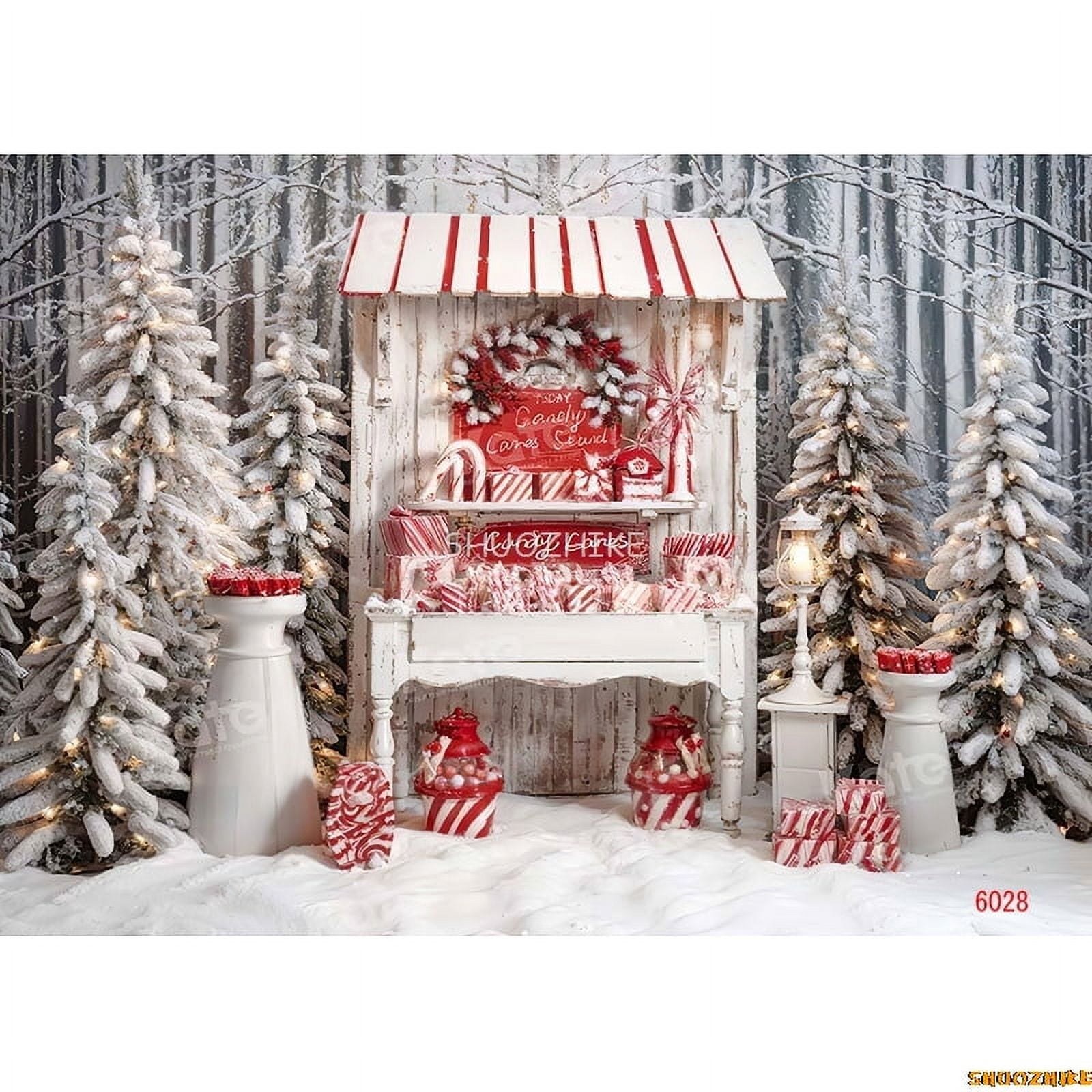 Christmas Day Flower Wreath Photography Backdrops Props Indoor ration Winter Wonderful Xmas Eve ...