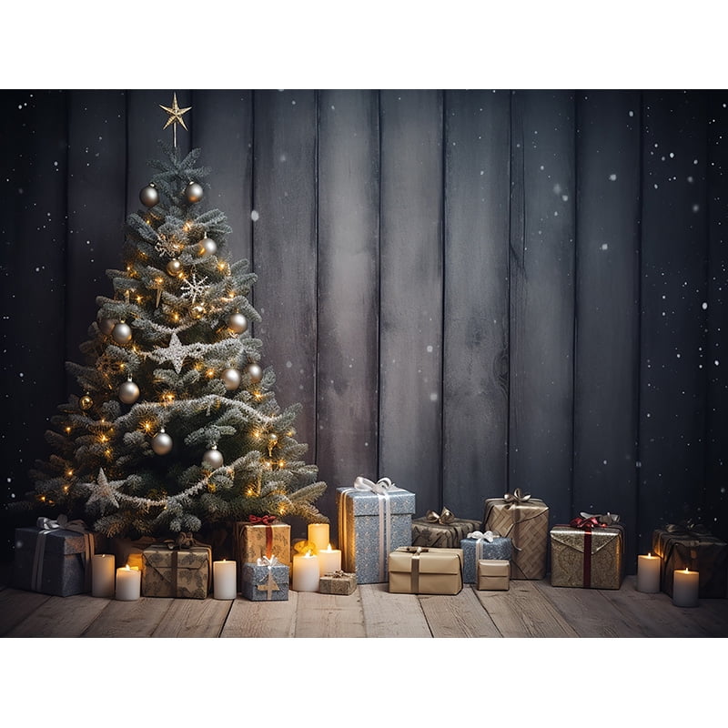 Christmas Day New Year Decoration Photography Backdrops Pinecs Snow ...