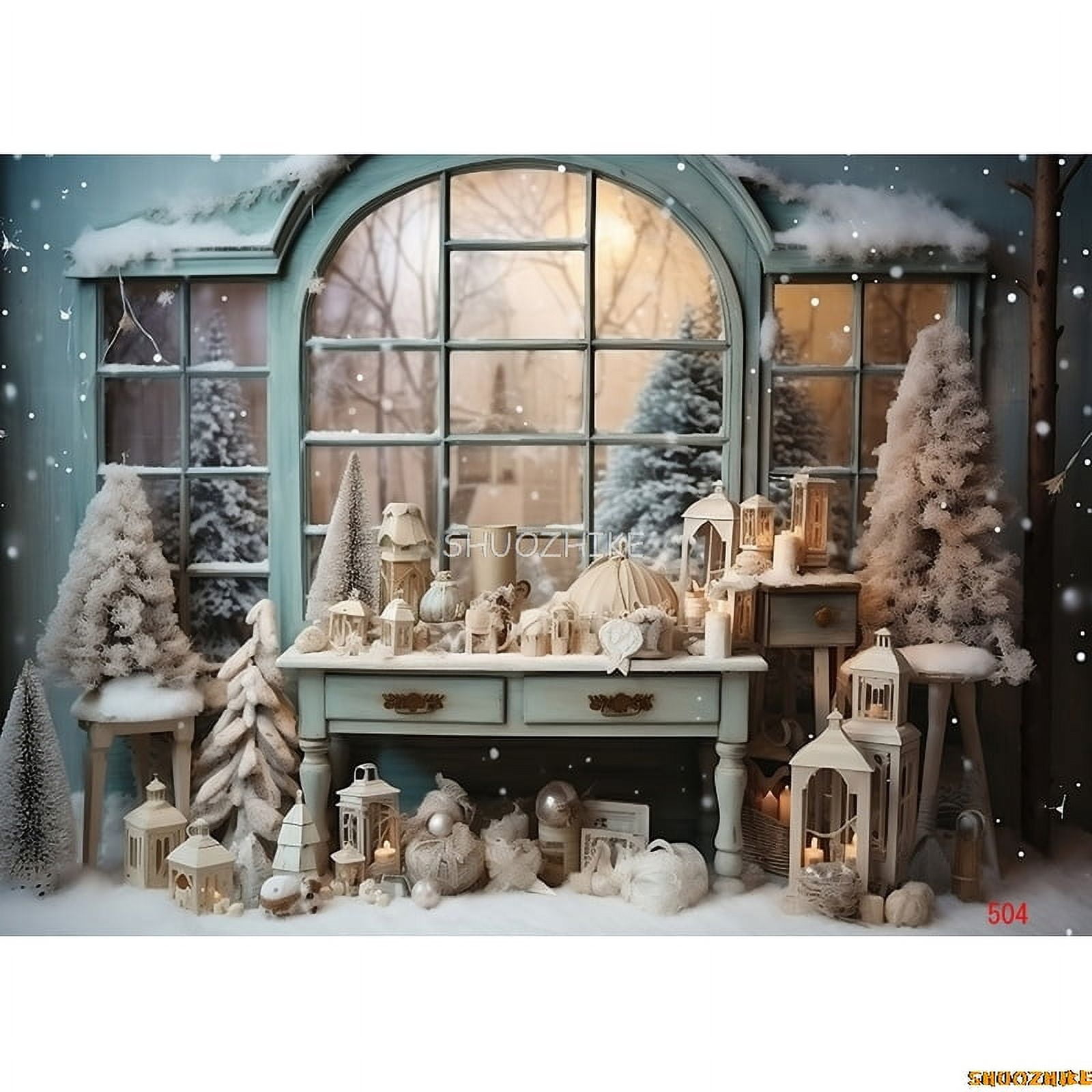 Christmas Day Photography Backdrops Magic Xmas Eve Happy New Year Creath Fireplace Studio ...