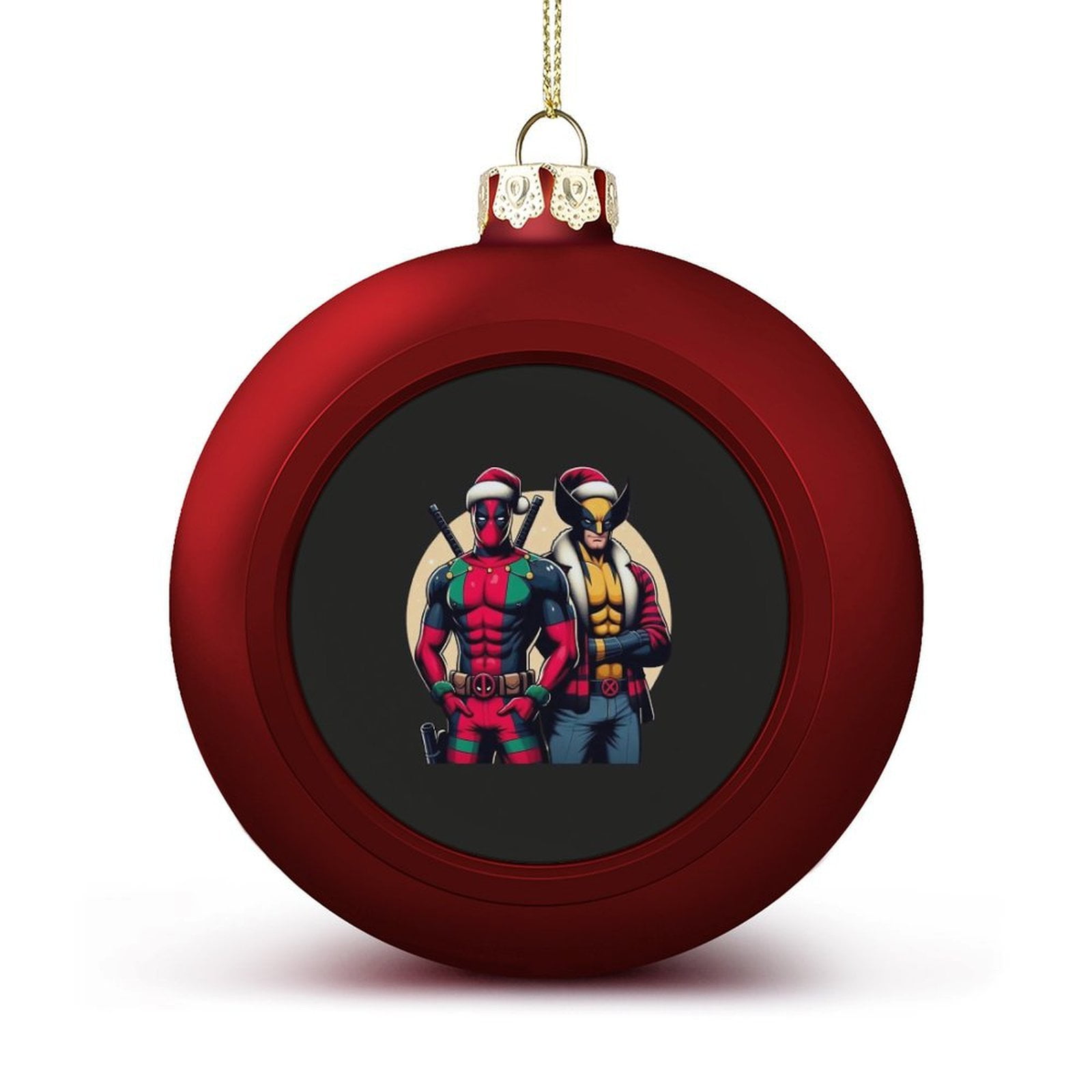 Christmas Deadpool And Wolverine Christmas Large Ball Ornaments for ...