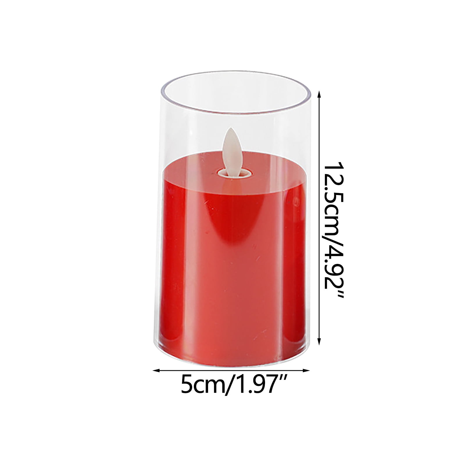 Christmas Deals! Uhuya Red Flameless Candle, Wick Battery Powered Led ...
