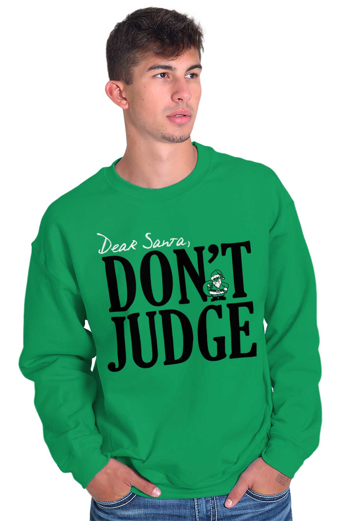 Christmas Dear Santa Claus Dont Judge Unisex Plus Size Sweatshirt ...